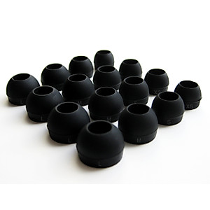 16 pcs (B-4sz) Comfort Soft Replacement Set Eartips Earbuds Eargels Compatible with JVC in Ear Earphones Headphones