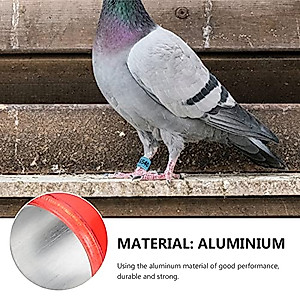 YARNOW 100Pcs Racing Pigeon Leg Rings Aluminium Numbered Bird Foot Ring Identify Dove Training Rings for Pigeon Parrot Finch Canary Hatch Poultry Rings Mixed Color