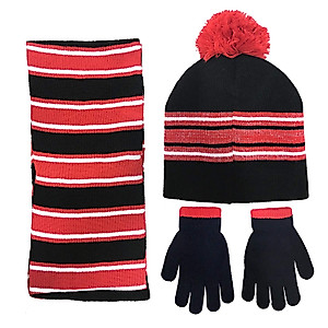 Disney Minnie Mouse Girls 3 Piece Beanie Hat Scarf and Glove Set [4015]