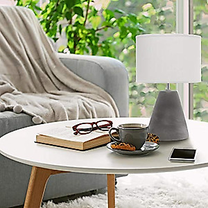 Simple Designs LT2059-GRY Pinnacle Concrete Table Lamp, Gray