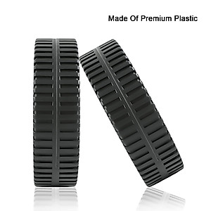 YIHAM G437-0037-W1 7 Inch Grill Wheels Replacement Kit for Charbroil 463344015 463436215 463370516 463341918 Black Blow Molded Plastic Wheels Charbroil Grill Accessories BBQ Wheels 2 PCS