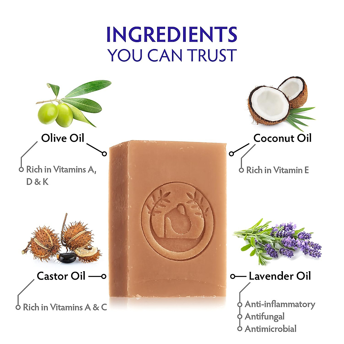 Ancient Greek Remedy Organic Face and Body Soap Bars for Dry, Normal and Sensitive Skin. Gentle Wash Treatment for Acne, Eczema, Psoriasis, Dark Spots and Rosacea With soap Holder (2)