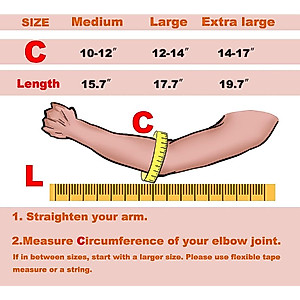 CAWANFLY Protective Arm Sleeves, Cut Heat Resistant Arm Protectors Anti Abrasion Safety Armband for Garden Kitchen Work 1 Pair, 15.7" (Black,Medium)