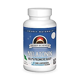 Source Naturals Melatonin 1 mg - 100 Peppermint Flavored Lozenges