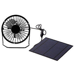 Ejoyous Solar Panel, 5W Solar Powered Fan Mini Cooling Exhaust Fan Photovoltaic Solar Panel Fan Set for Greenhouse Home Chicken House Cooling