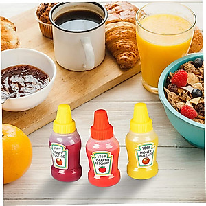 KUYYFDS Mini Ketchup Bottles, 25ml Mini Condiment Bottles, Honey Mustard Bottles, Office Worker Portable Sauce Container, Bento Box, Condiments, Mayonnaise Syrup,8 Pcs Spice Jars