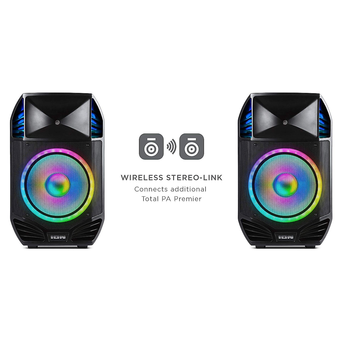 Ion PA Premier 500-Watts Karaoke Party Speaker - Robust High-Power and Bright Sound with Visual Effects and Microphone (Renewed)