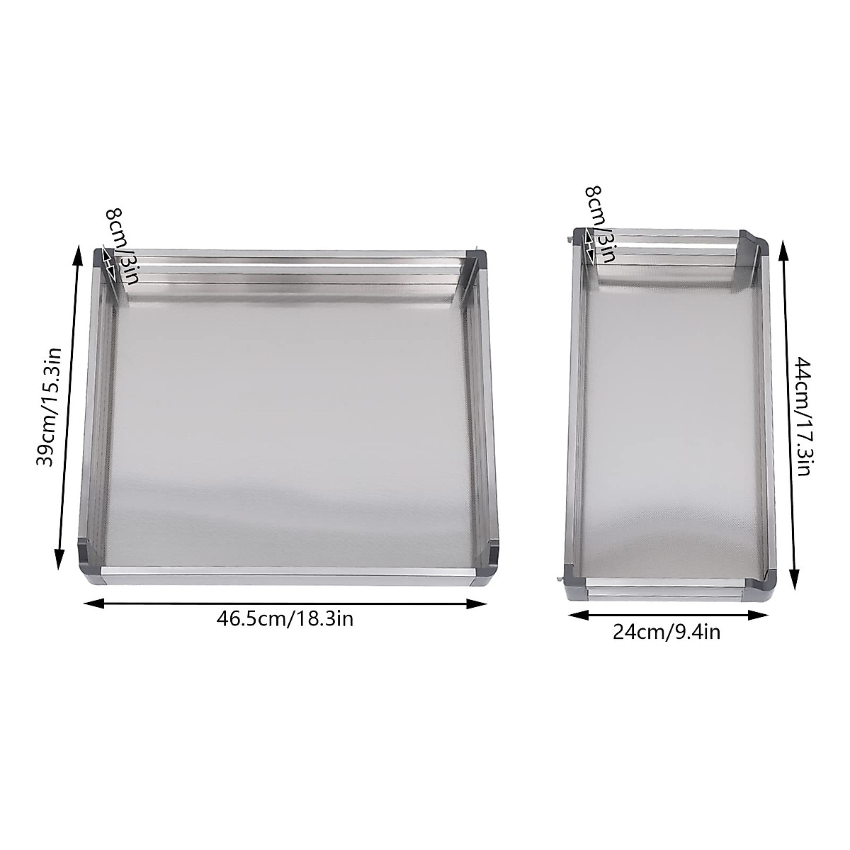 KIOPOWQ Blind Corner Cabinet,Blind Corner Cabinet Organizer, Corner Optimizer, Chrome Blind Corner Soft Close, Blind Corner Cabinet Pull Out Adjustable Design, Right, 18.3 * 15.3 * 3in