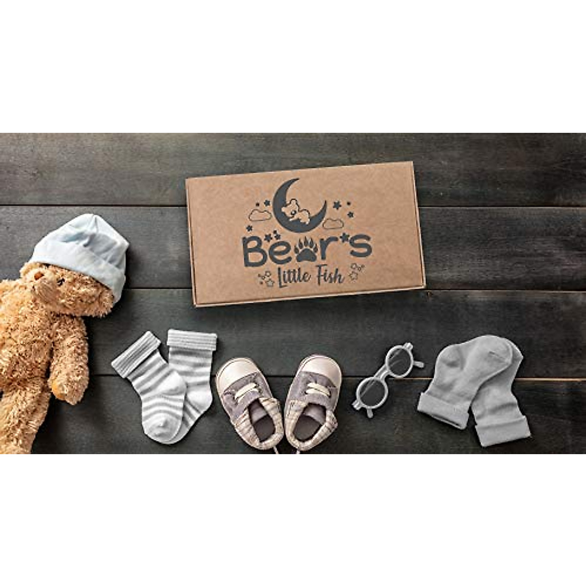 Bear's Little Fish 3-Pack of Moses Basket Sheets |100% Hypoallergenic Jersey Cotton |Gender Neutral Grey and White for Baby boy or Girl |Fitted Crib Sheets for Oval, Hourglass and Rectangular Mattress