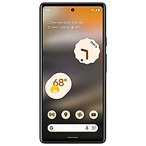 Google Pixel 6A 5G 128GB 6GB RAM Factory Unlocked (GSM Only | No CDMA - not Compatible with Verizon/Sprint) Global Version - Charcoal