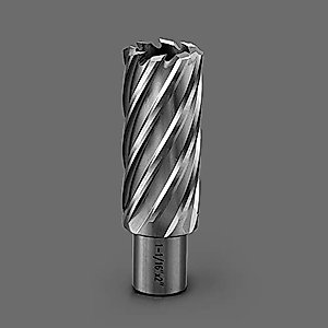 Annular Cutters Set 6pcs JESTUOUS 3/4 Inch Weldon Shank 2 Cutting Depth 7/16 to 1-1/16 Cutting Diameter HSS Slugger Bits for Magnetic Drill Press with 2 Pilot Pins