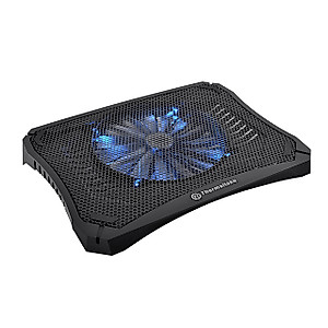 Thermaltake Massive V20 Steel Mesh Panel Single 200mm Blue LED Fan Adjustable Speed Control 10"-17" Laptop Notebook Cooling Pad CL-N004-PL20BL-A