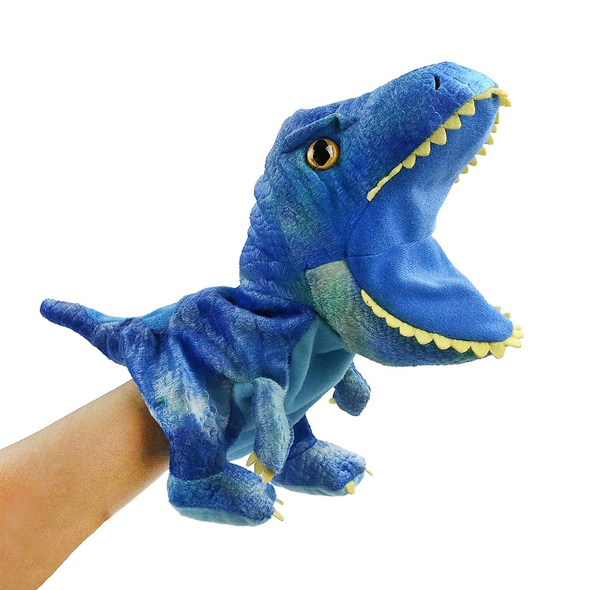 HooYiiok Plush Dinosaur Hand Puppets,Dinosaur Stuffed Animal Cute Soft Plush Toy Great Birthday Gift for Kids 11 inches Open Movable Mouth for Creative Role Play