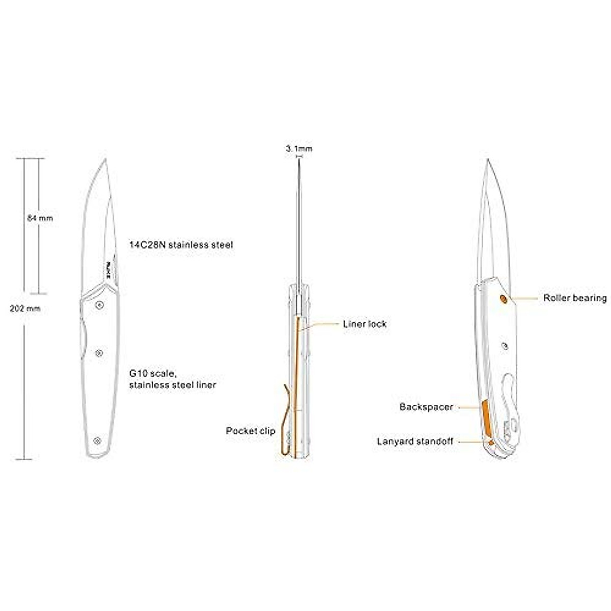 RUIKE P848 Linerlock