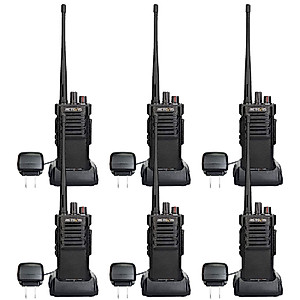 Retevis RT29 Two Way Radio, Heavy Duty 2 Way Radio, Walkie Talkies Long Range Rechargeable with 3200mAh, Fall-Resistant, for Construction School(6 Pack)