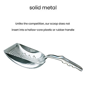 DuraScoop® Premium Multicat Cat Litter Scoop | Solid Metal | Litter Box Tray Pan Sifter
