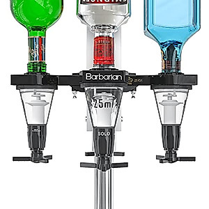 Barbarian 4/6 Bottle Rotary Liquor Dispenser For Home Bar - Bar Butler Shot Measure Bracket Alcohol Wine Upside Down Drink Jigger Optics Man cave