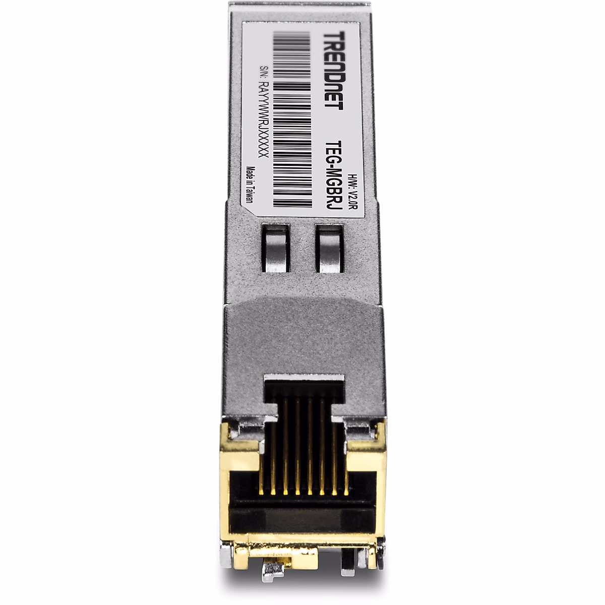 TRENDnet 1000BASE-T RJ-45 Copper SFP Module, 100m (328'), Hot Pluggable, IEEE 802.3ab, Supports Data Rates Up to 1.25Gbps (TEG-MGBRJ)