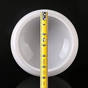 Dysmio 6-Inch White Classic Globe, Dome, Fitter Size 5-1/2 inches, Replacement Mushroom Glass Shade for Pendant, Fan light, Bathroom