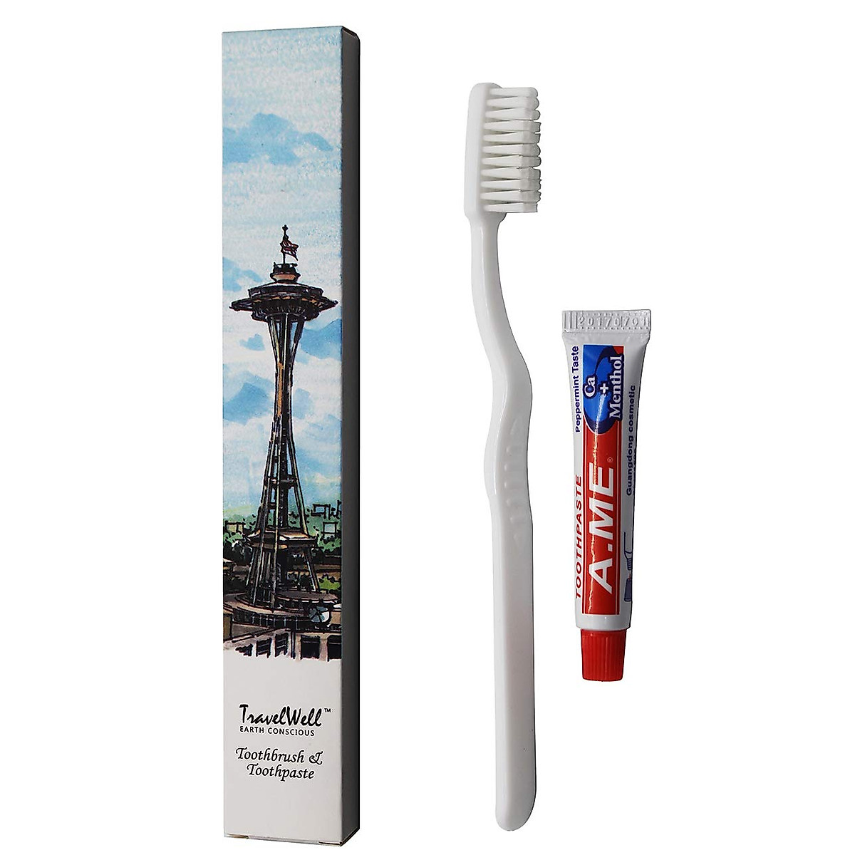 Travel Well Hotel Toiletries Amenities Travel Size Massage Cleaning Soaps In Bulk 1.0oz/28g,30ml Shampoo & Conditioner 2 in 1,Boxed Toothbrush Toothpaste Individually Wrapped 30 Set