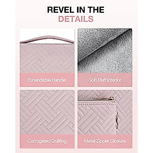 BAGSMART Laptop Sleeve Bag Compatible with MacBook Air/Pro, 13-13.3 inch Notebook, Pro 14 Inch, Air M2 13 Case Accessories Bag, Pink