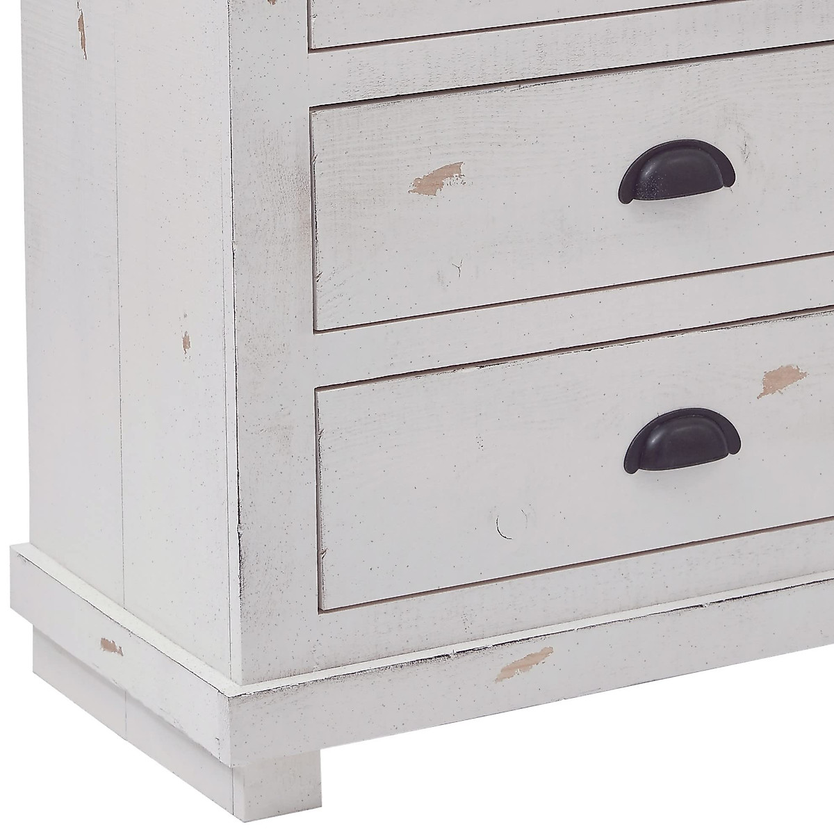 Progressive Furniture Willow Nightstand, 32" x 17" x 31", Distressed White