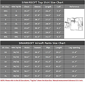 SINAIRSOFT Tactical Pants Shirt with Knee Pads Army Airsoft Combat BDU Pants Shirt Multicamo