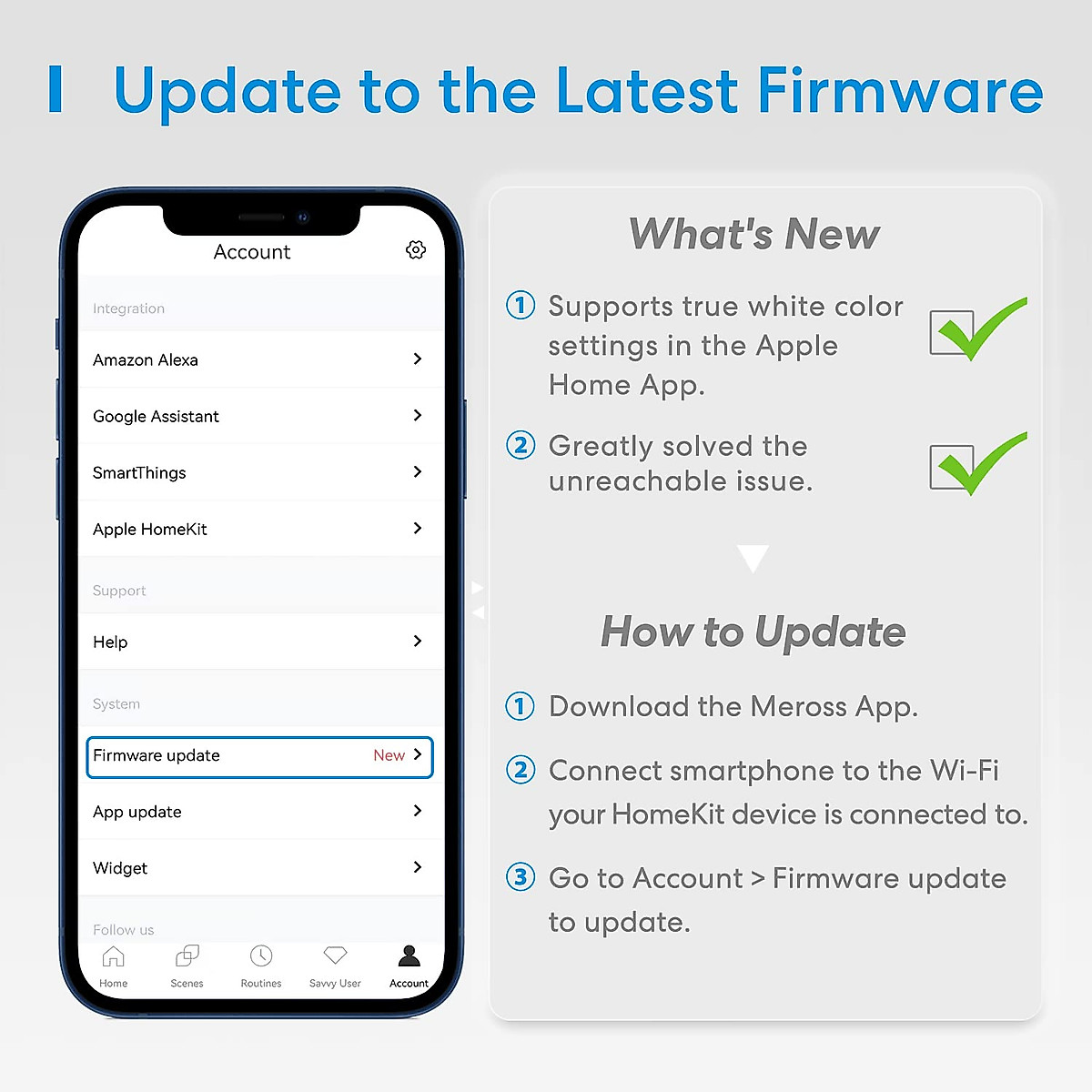 meross Smart Light Bulb, BR30 Flood WiFi LED Bulbs Compatible with Apple HomeKit, Alexa, Google Assistant & SmartThings, Dimmable E26 Multicolor 2700K-6500K RGBCW, 1300 Lumens 100W Equivalent, 1 Pack