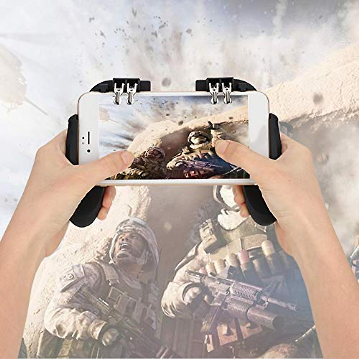 Hilitand Smartphone Gamepad with Cooling Fan Design,Back Style Shoot Smartphone Gamepad,Mechanical keystroke Feel,Suitable for Phones Under 6.5inch