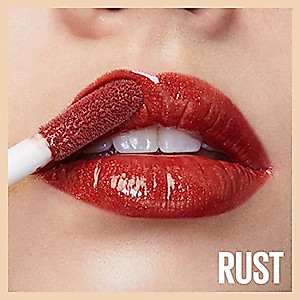 Maybelline New York Lifter Gloss High Shine Lip Gloss with Hyaluronic Acid, Bronzed, 16 Rust