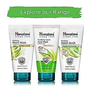 Himalaya Purifying Neem Face Wash, Normal to Oily Skin, Turmeric, Vegan, Cruelty Free, Soap Free, Paraben Free, Dermatologically Tested, SLS/SLES Free, 5.07 Fl Oz, 150 mL, 1 Pack