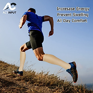 ACTINPUT Compression Socks (8 Pairs) for Women & Men - Best Medical,Running,Hiking,Recovery & Flight Socks (S/M (US Women 6-10 / US Men 6-9),05 - Black/Nude)