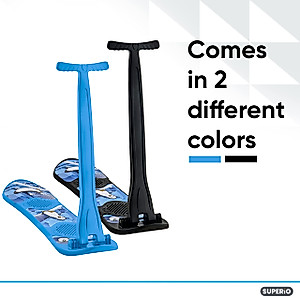 Superio Kids Snow Scooter Sled Pack of 2 Includes Black and Blue.