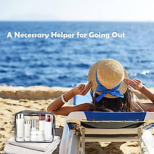 CADAVO TSA Approved Toiletry Bag, 3 Pack Clear Travel Bags for Toiletries, Quart Size Makeup Cosmetic Bag Organizer for Women Men Travel Accessories(Black)