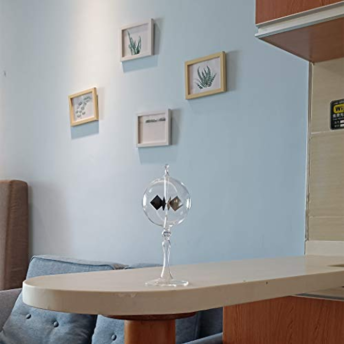 DORAMI Large Transparent Solar Power Crookes Radiometer Sun Light Energy Spinning Vanes Windmill Gift Home