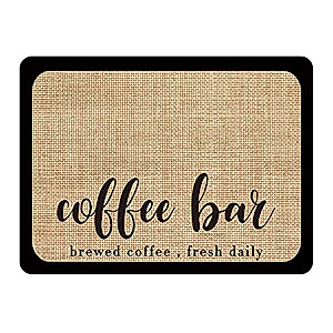 Coffee Mat 20x16 Inch Super Absorbent Quick Dry Dish Drying Mat for Kitchen Counter Coffee Bar Accessories,Coffee Maker,Coffee Grinder,Coffee Decor