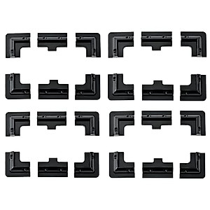 Spartan Power ABS Drill Free Solar Panel Mount 6 Piece (Black 4 Pack) Great for RV's, Vans, Trailers, Buses, Skoolies, Boats