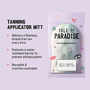 Isle of Paradise Tanning Applicator Mitt - Water Resistant and Streak Free Tan Applicator Mitt for Flawless Finish, 1 Count