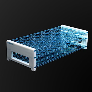 BCP Plastic 50 Hole Test Tube Rack for 10/15/16mm Tube, Detachable