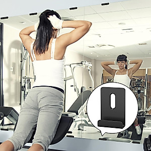 BAGTeck 6Pcs Metal Mirror Clips Wide Channel Mirror Hanger Clip Kit Large Heavy Retainer Clips for Mirrors with Screw Mirror Clips for Wall Mounting Frameless Mirror Billboard Displays (Black)