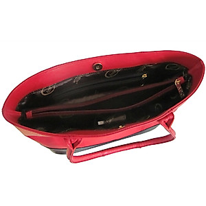 Casual Leather Handbag (#1827-8) (Brown/Black)