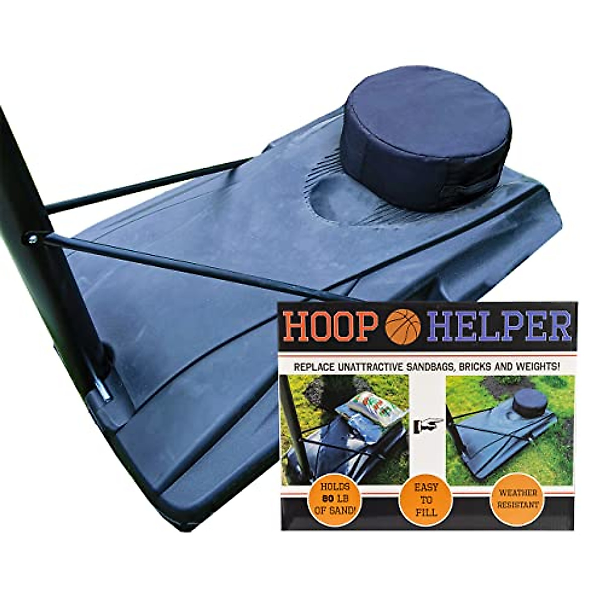 The Hoop Helper – Replace Unsightly Sand Bags, Bricks and Concrete Blocks on Your Portable Basketball Hoop!