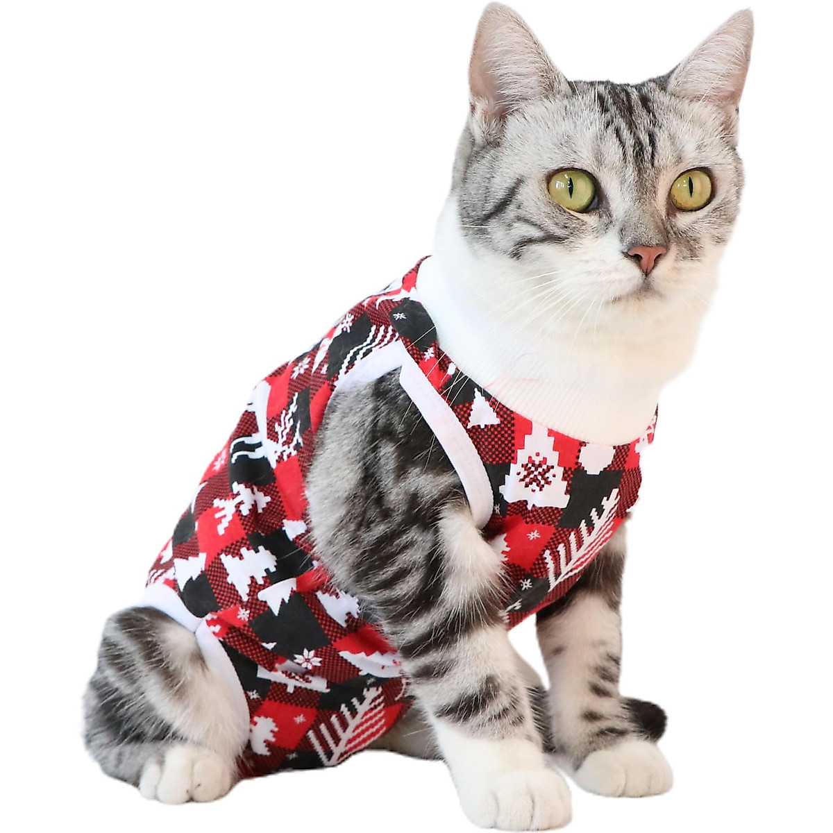 Mairbero cat Recovery Suit,Onesie for cat Surgery Surgical Recovery Suit, Abdominal Wound Or Skin Diseases E-Collar Alternative