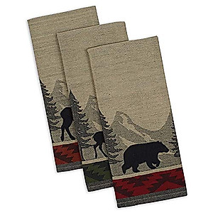 DII Woodlands Collection Dishtowel Set, 18x28, in The Woods, 3 Piece