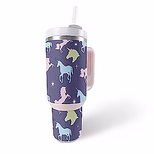 MightySkins Skin Compatible with Stanley The Quencher H2.0 FlowState 40 Oz Tumbler - Unicorn Dream | Protective, Durable, and Unique Vinyl Decal wrap Cover | Easy to Apply, Remove, and Change Styles