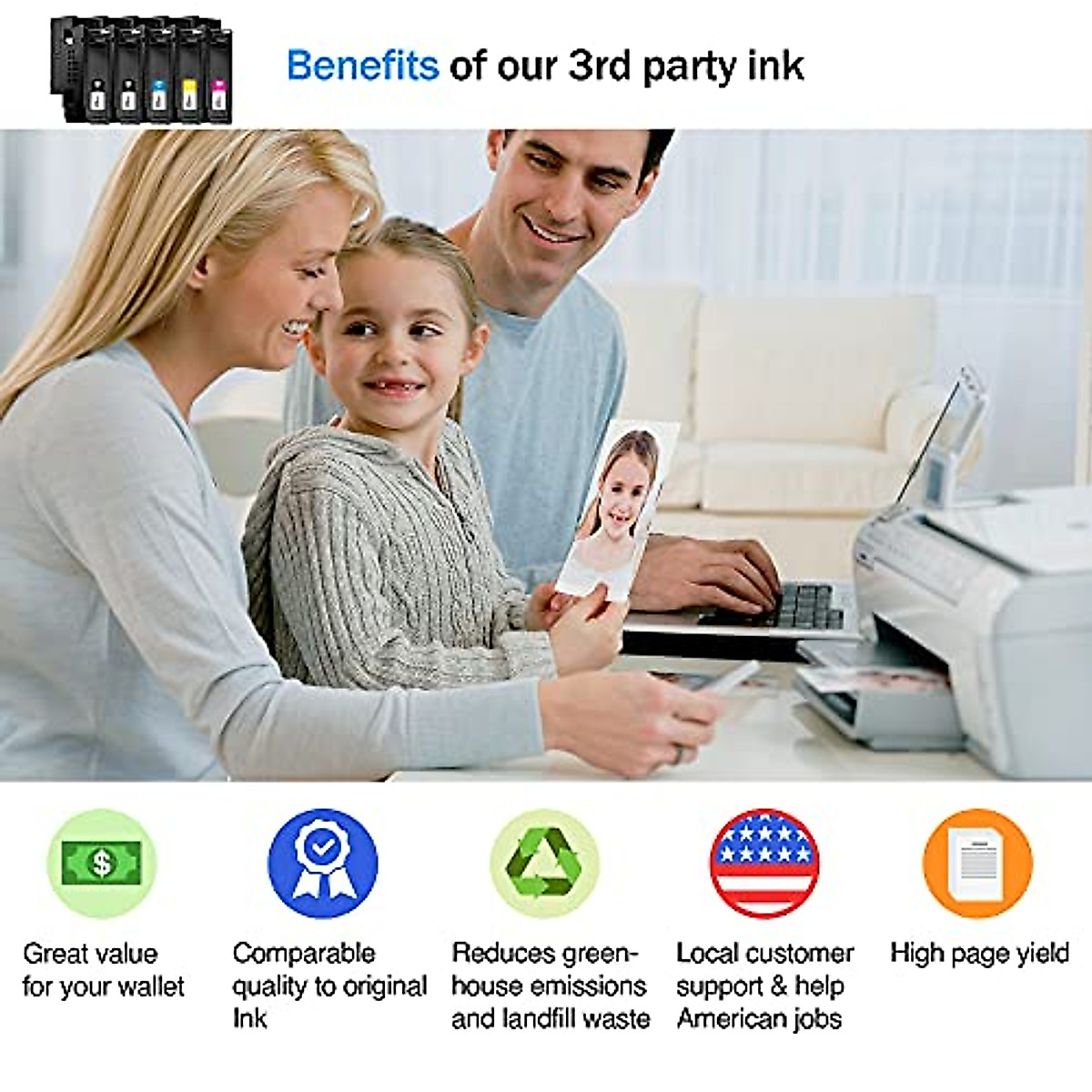 Cartlee Set of 5 Compatible High Yield Laser Toner Cartridges Replacement for Dell C1660, C1660W, C1660cnw, 1660, 1660w, 1660cnw 4G9HP Printers (2 Black, 1 Cyan, 1 Magenta, 1 Yellow)