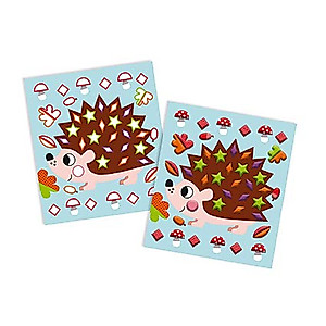 Janod Crafts – No Mess No Glue Foam My First 3D Animal Sticker Mosaic Picture Kit – Creative, Imaginative, Inventive, and Developmental Play - STEAM Approach to Learning – Ages 3-8+