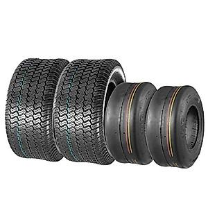 MaxAuto Lawn Mower Turf Tires 13x5-6 Front & 23X9.50-12 Rear 4PR(2 Front tires+2 Rear Tires)