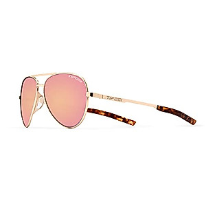 Tifosi Optics Shwae Aviator Sunglasses (Gold, Pink Mirror)