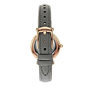 Fossil Women's Carlie Mini Quartz Stainless Steel and Eco Leather Watch, Color: Rose Gold, Grey (Model: ES5068)